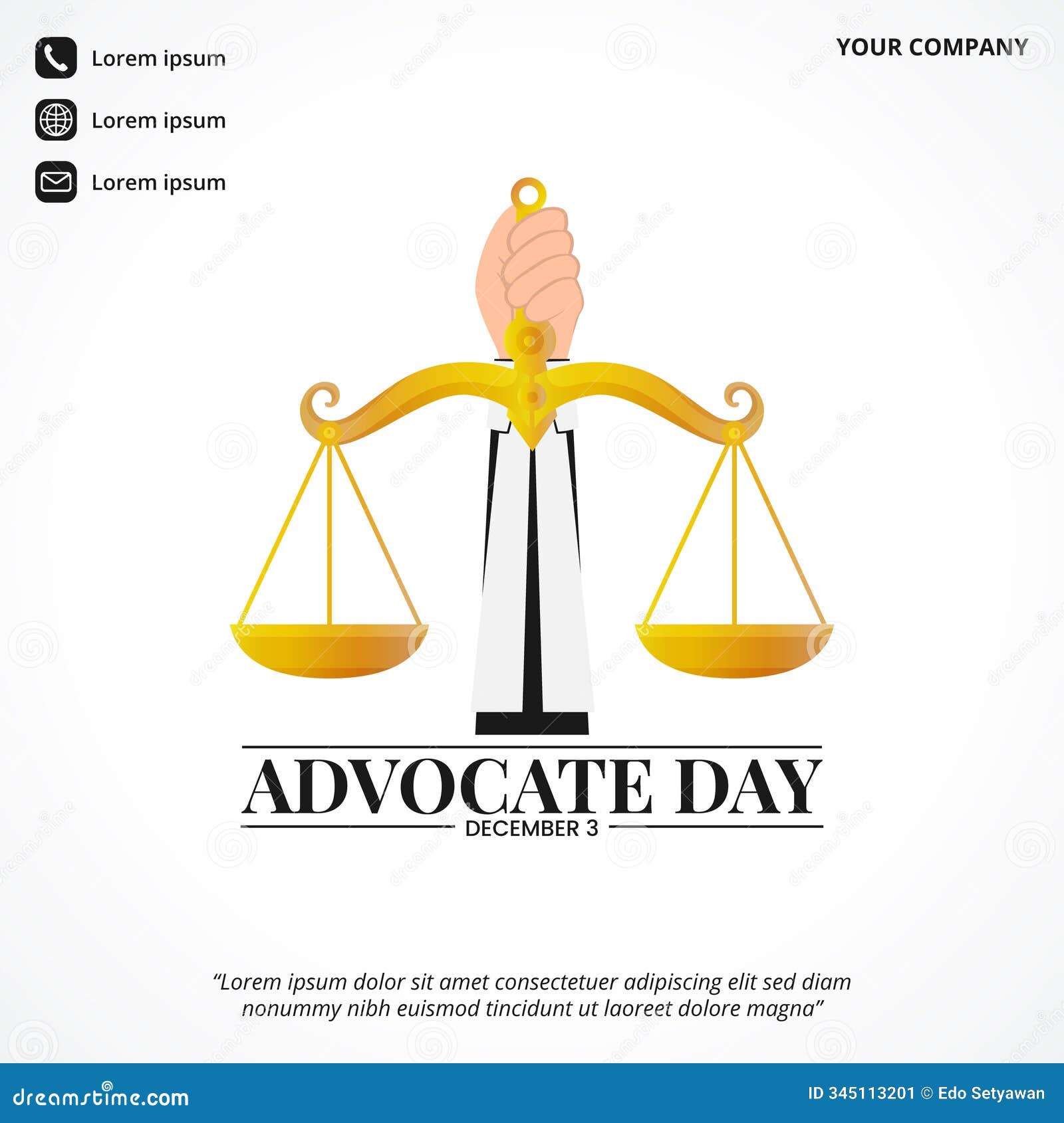 Advocate Day With An Advocate Hand Holding A Scale Cartoon Vector ...