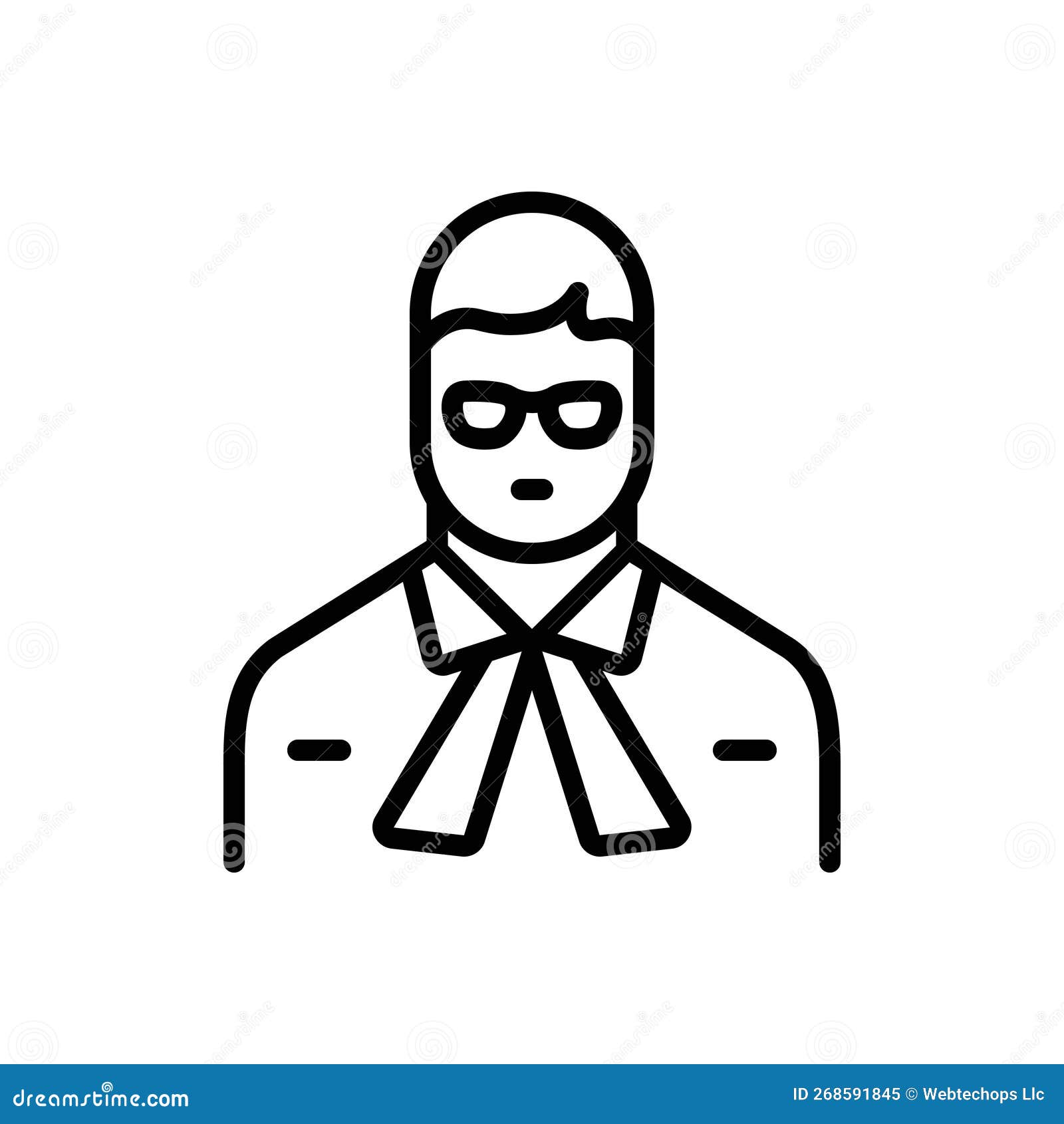 Black Line Icon for Advocate, Solicitor and Pleader Stock Illustration ...