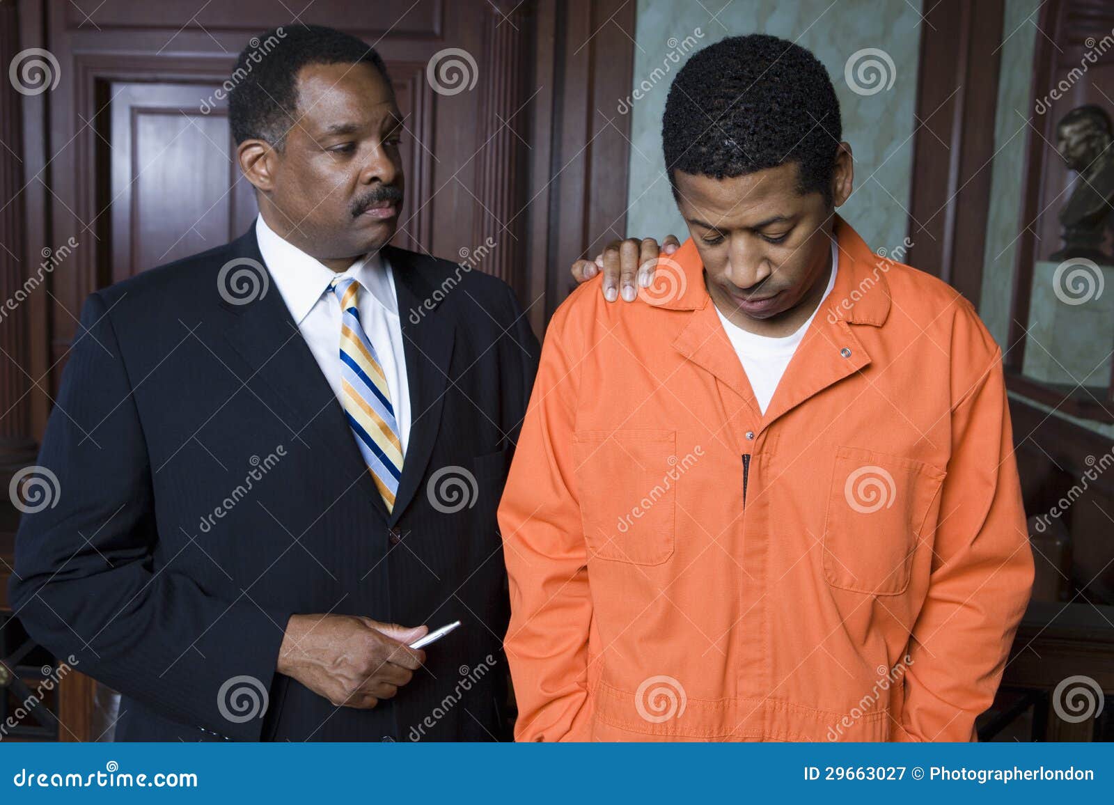 Advocate with Male Criminal Stock Image - Image of occupation, indoors ...