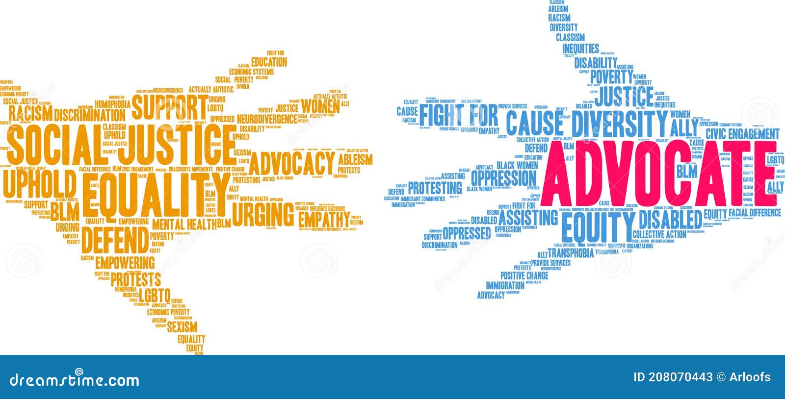 Advocate Word Cloud stock vector. Illustration of discrimination ...