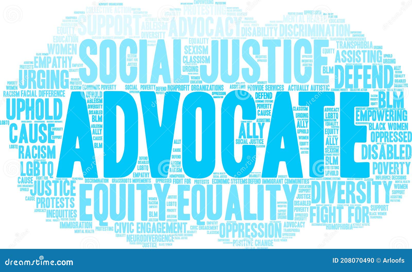 Advocate Word Cloud stock vector. Illustration of action - 208070490