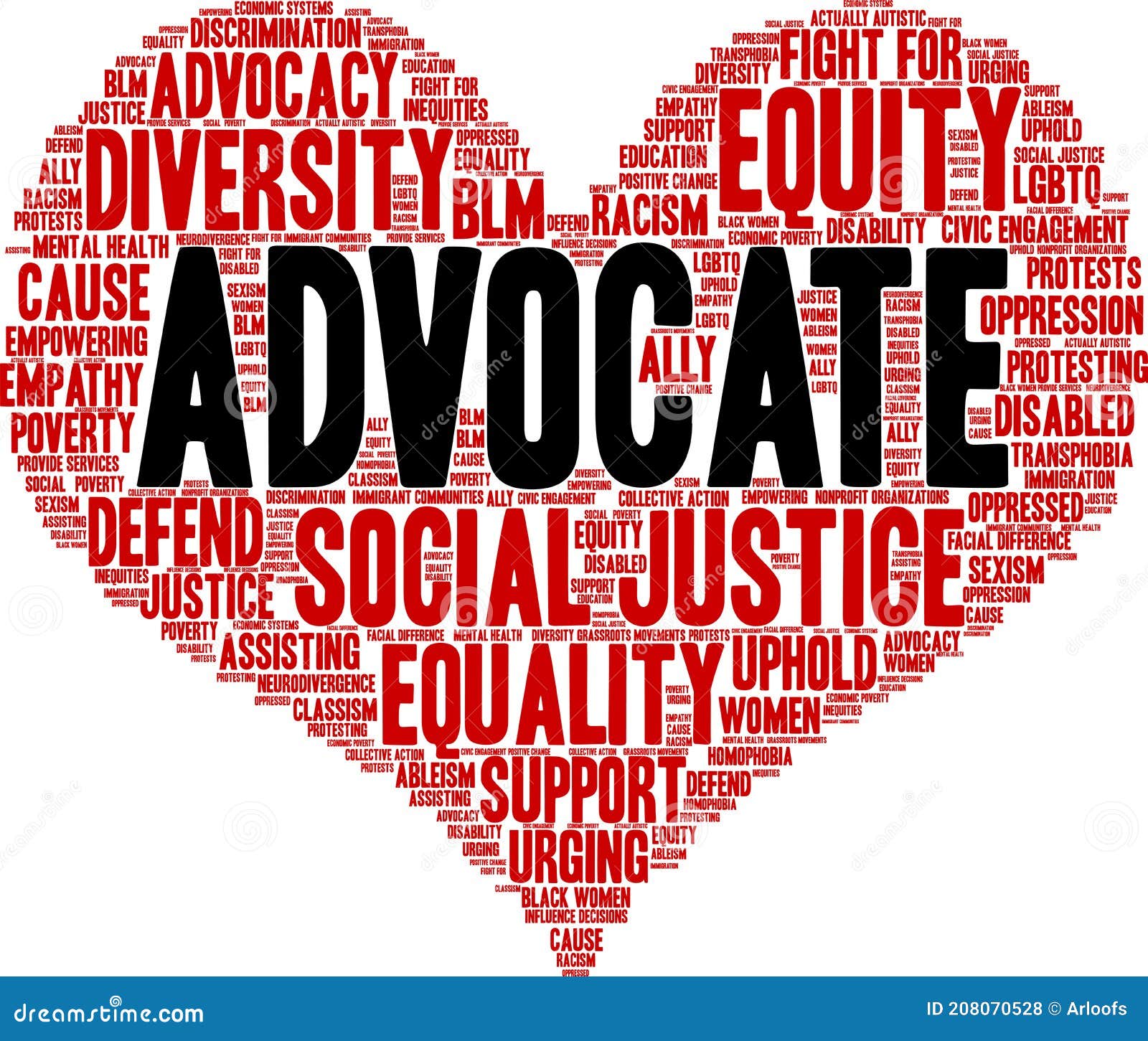 Advocate Word Cloud stock vector. Illustration of empowering - 208070528
