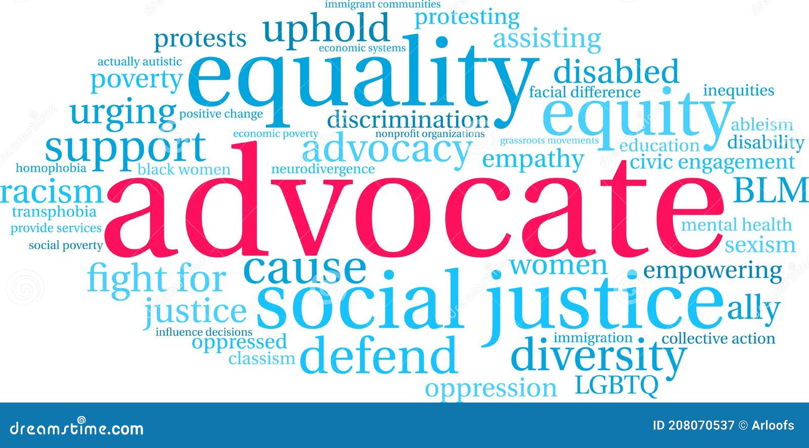 Advocate Word Cloud stock vector. Illustration of empathy - 208070537
