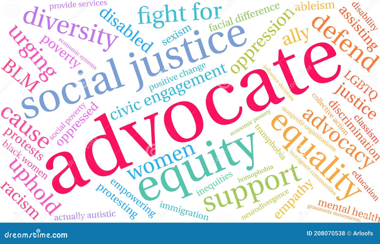 Advocate Word Cloud stock vector. Illustration of difference - 208070538