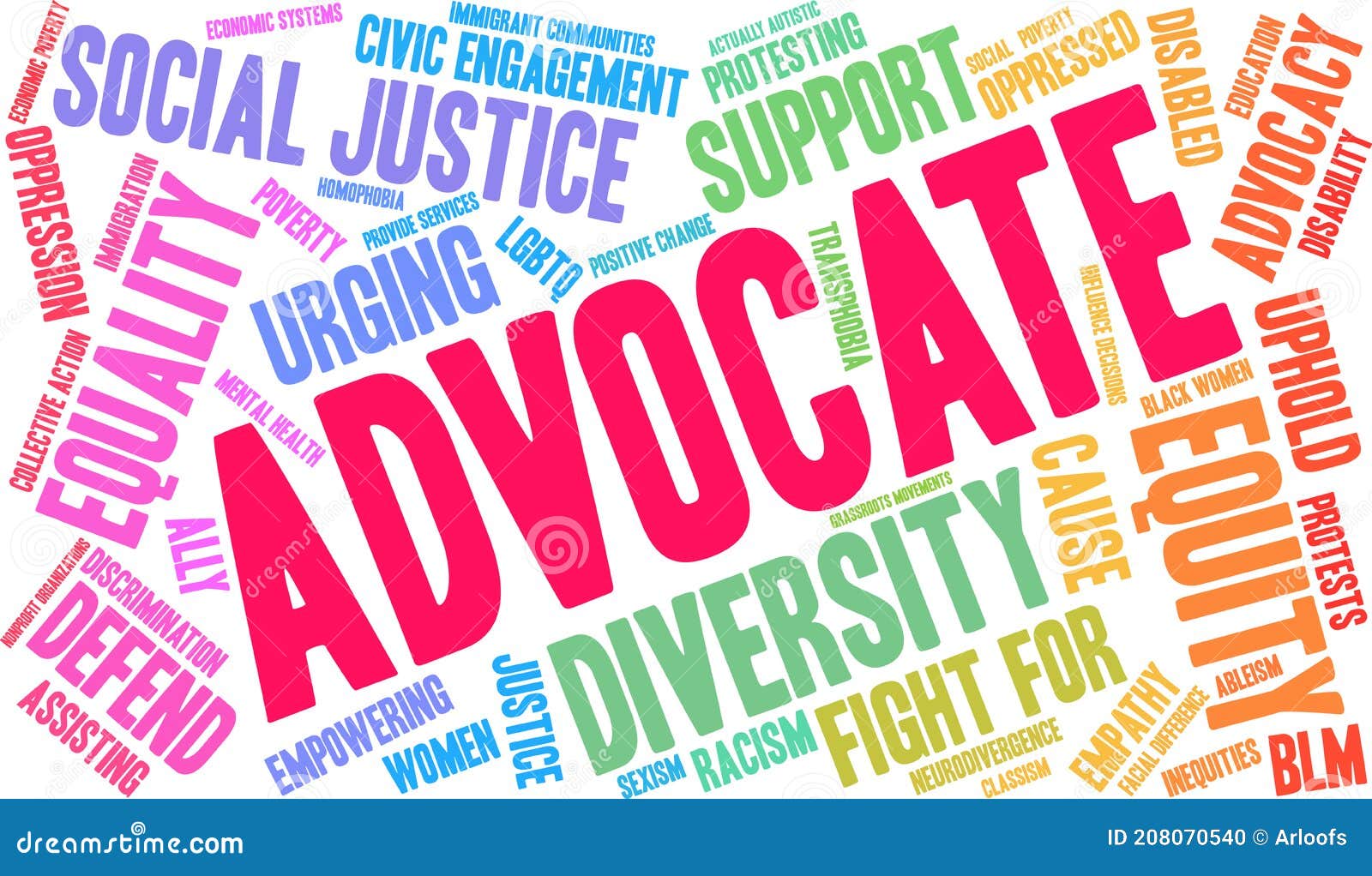 Advocate Word Cloud stock vector. Illustration of advocacy - 208070540