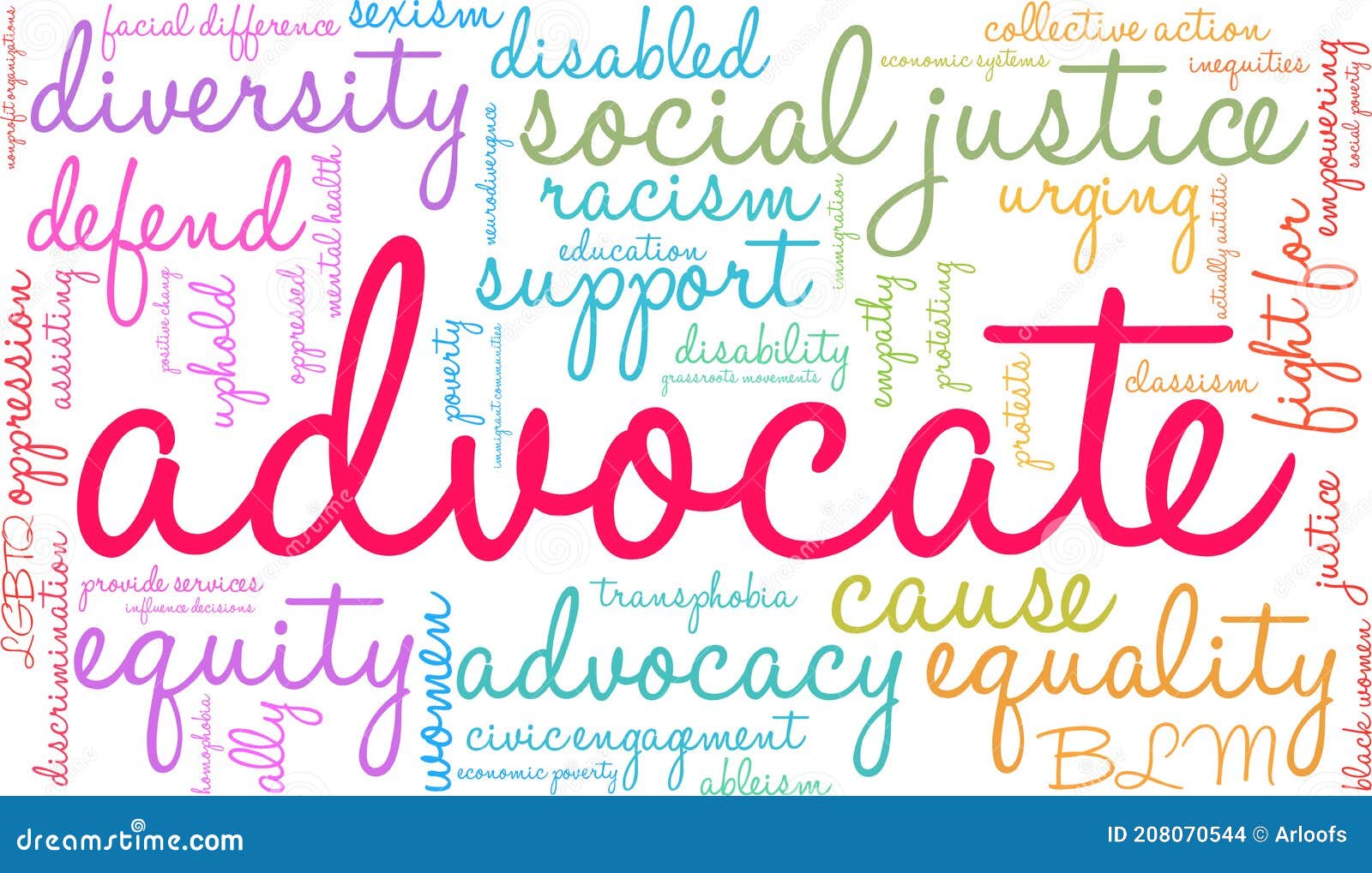 Advocate Word Cloud stock vector. Illustration of health - 208070544