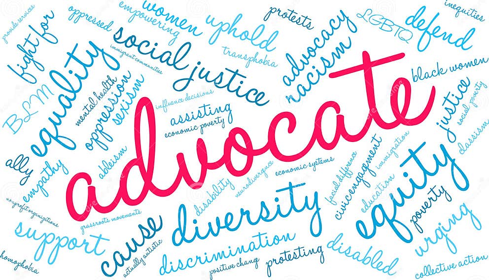 Advocate Word Cloud stock vector. Illustration of action - 208070568