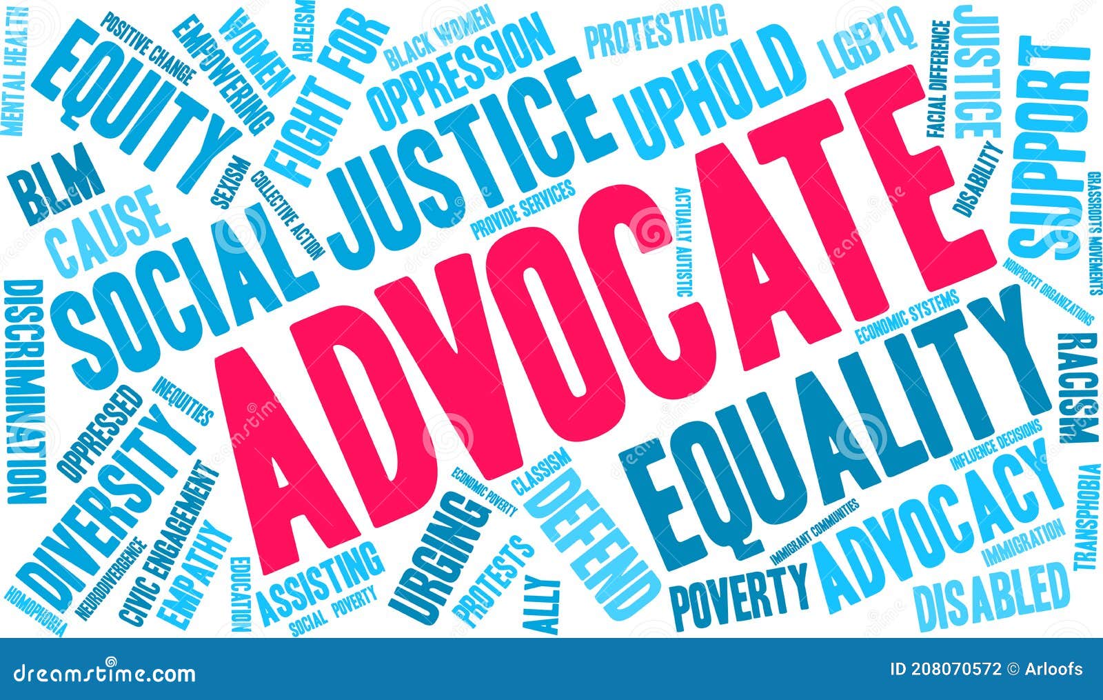 Advocate Word Cloud stock vector. Illustration of equality - 208070572
