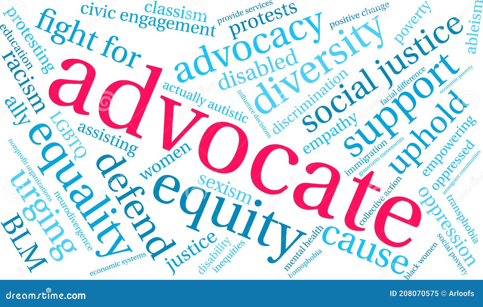 Advocate Word Cloud stock vector. Illustration of fight - 208070575