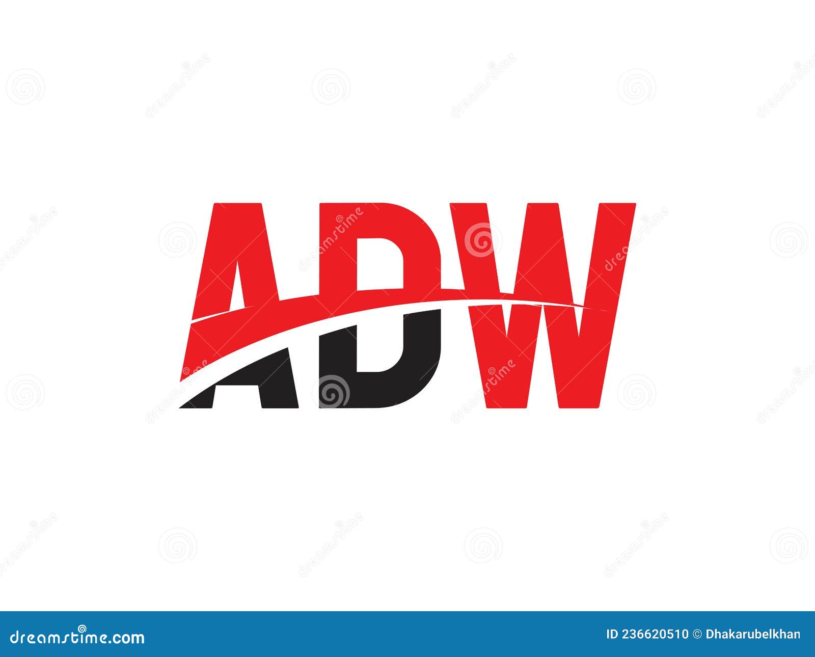 ADW Letter Initial Logo Design Vector Illustration Stock Vector ...
