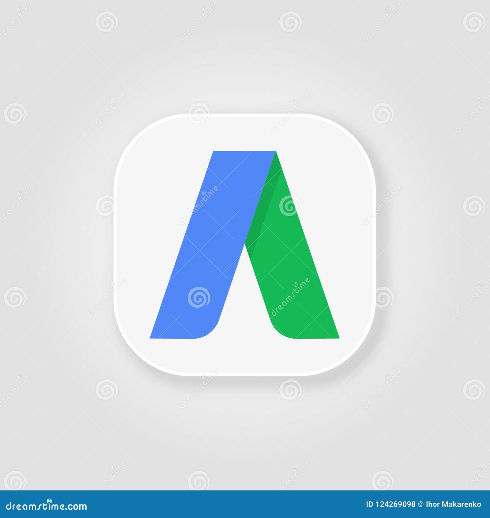 Adwords Logo Flat Icon on a Gray Background Editorial Stock Photo ...