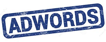 ADWORDS Text Written on Blue Rectangle Stamp Stock Illustration ...