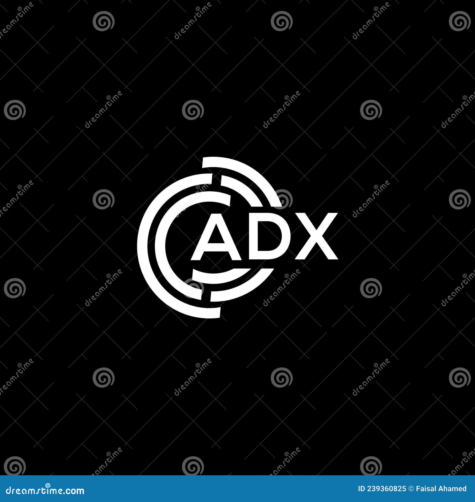 ADX Letter Logo Design on Black Background. ADX Creative Initials ...