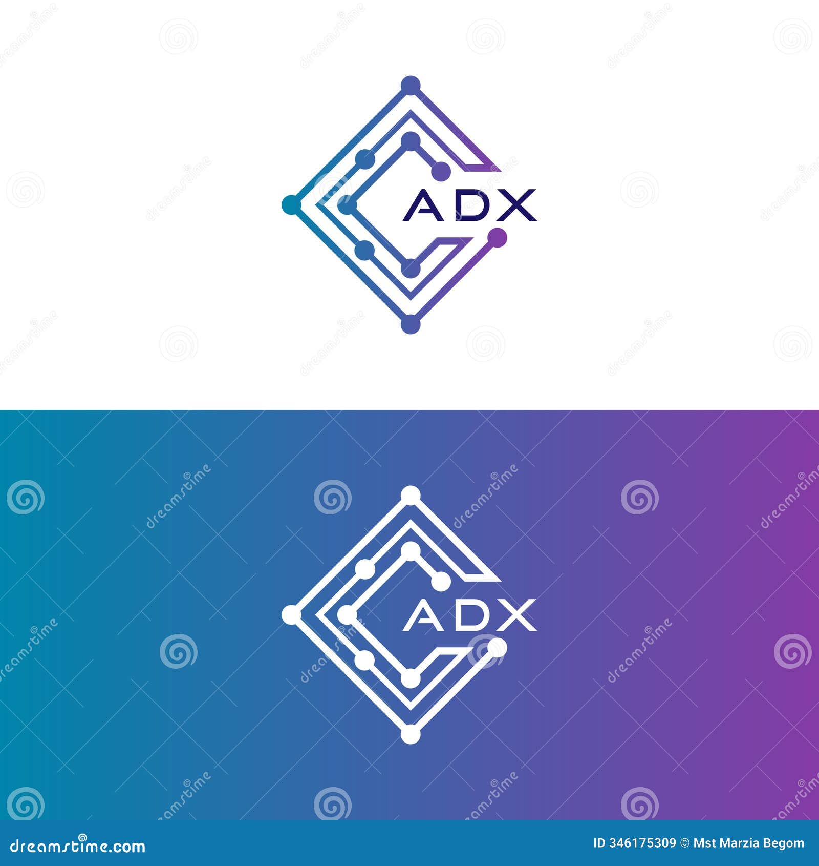 Adx Tech Initial Logo Design Icon for Technology, Digital, Tech ...