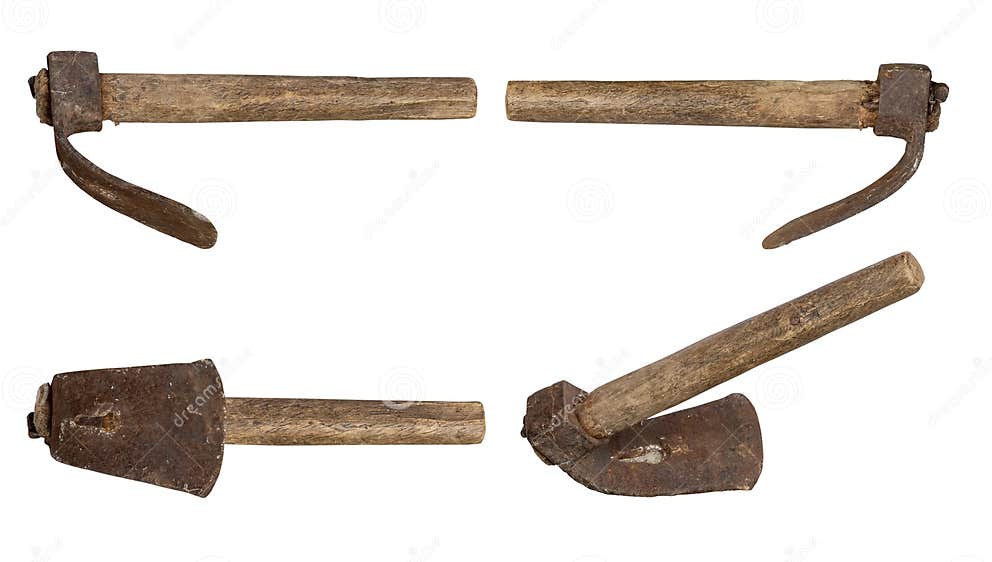 Adze Cutting Tool on Transparent Background. Stock Image - Image of ...