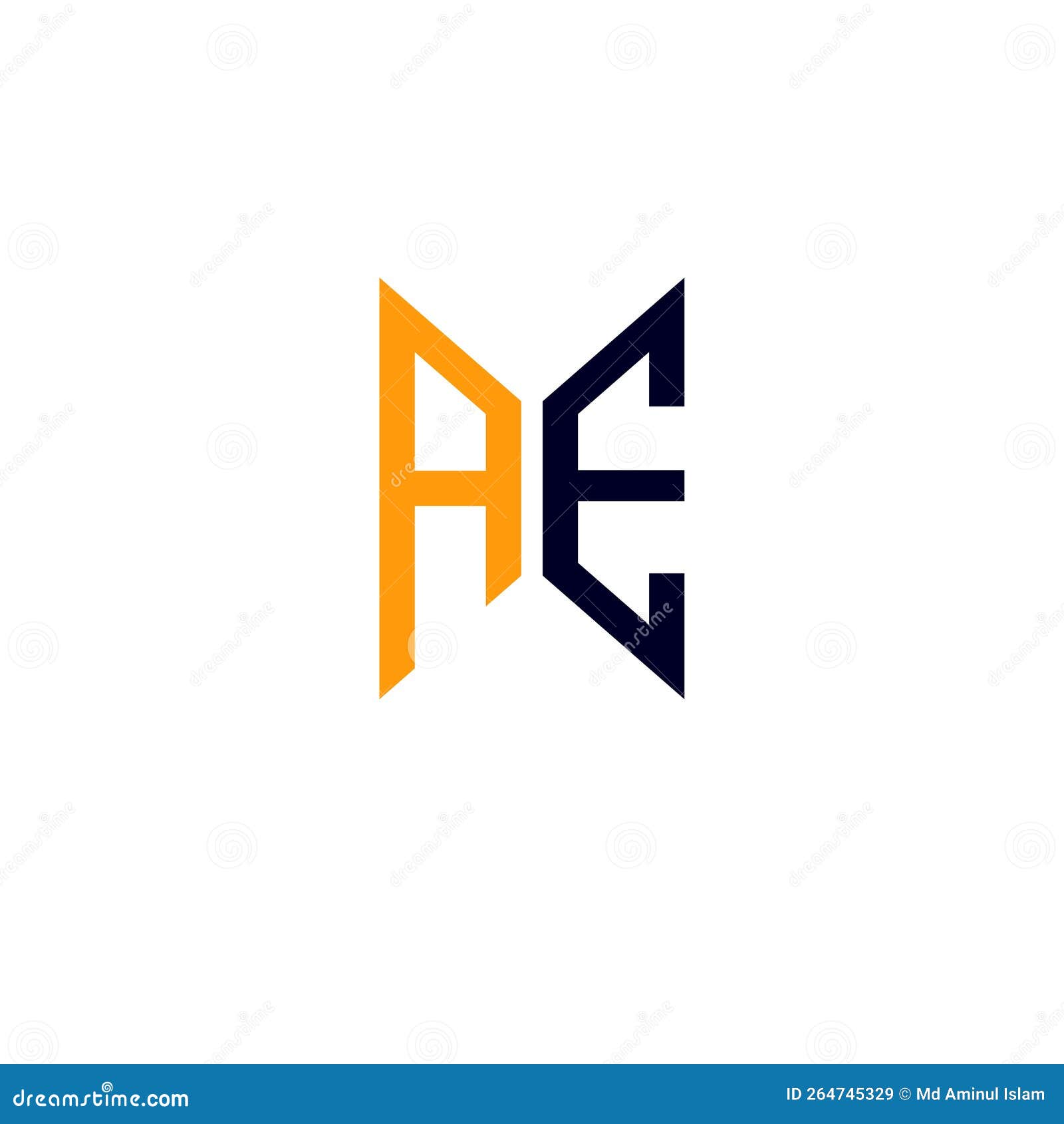 AE Letter Logo Creative Design with Vector Graphic, Stock Illustration ...