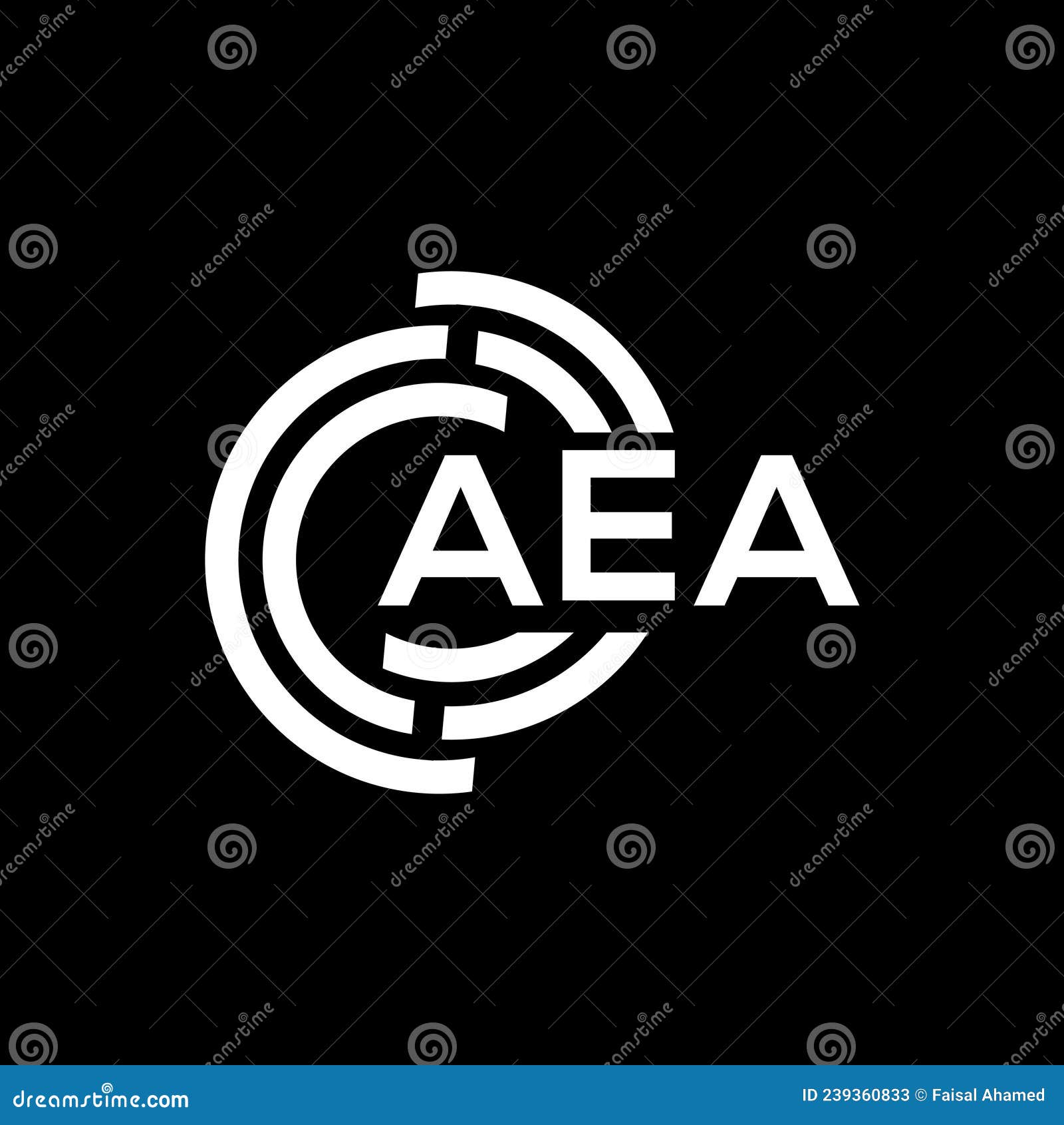AEA Letter Logo Design On Black Background. AEA Creative Initials ...
