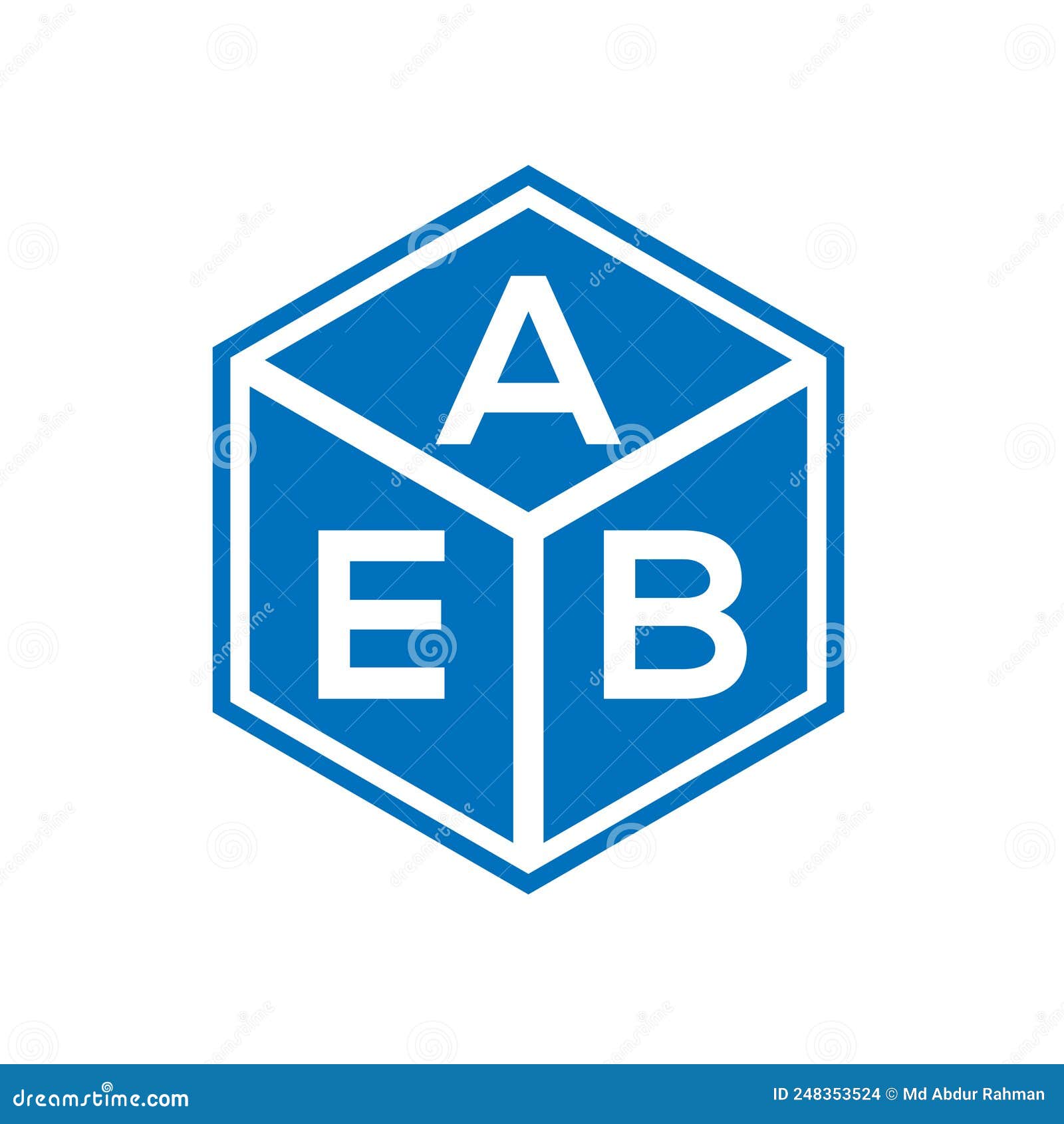 AEB Letter Logo Design On Black Background. AEB Creative Initials ...