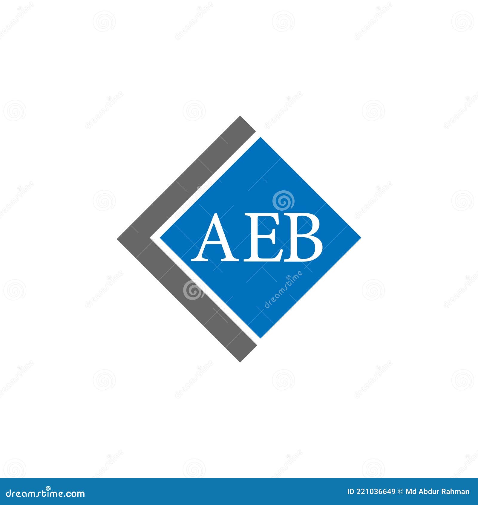 AEB Letter Logo Design on Black Background. AEB Creative Initials ...