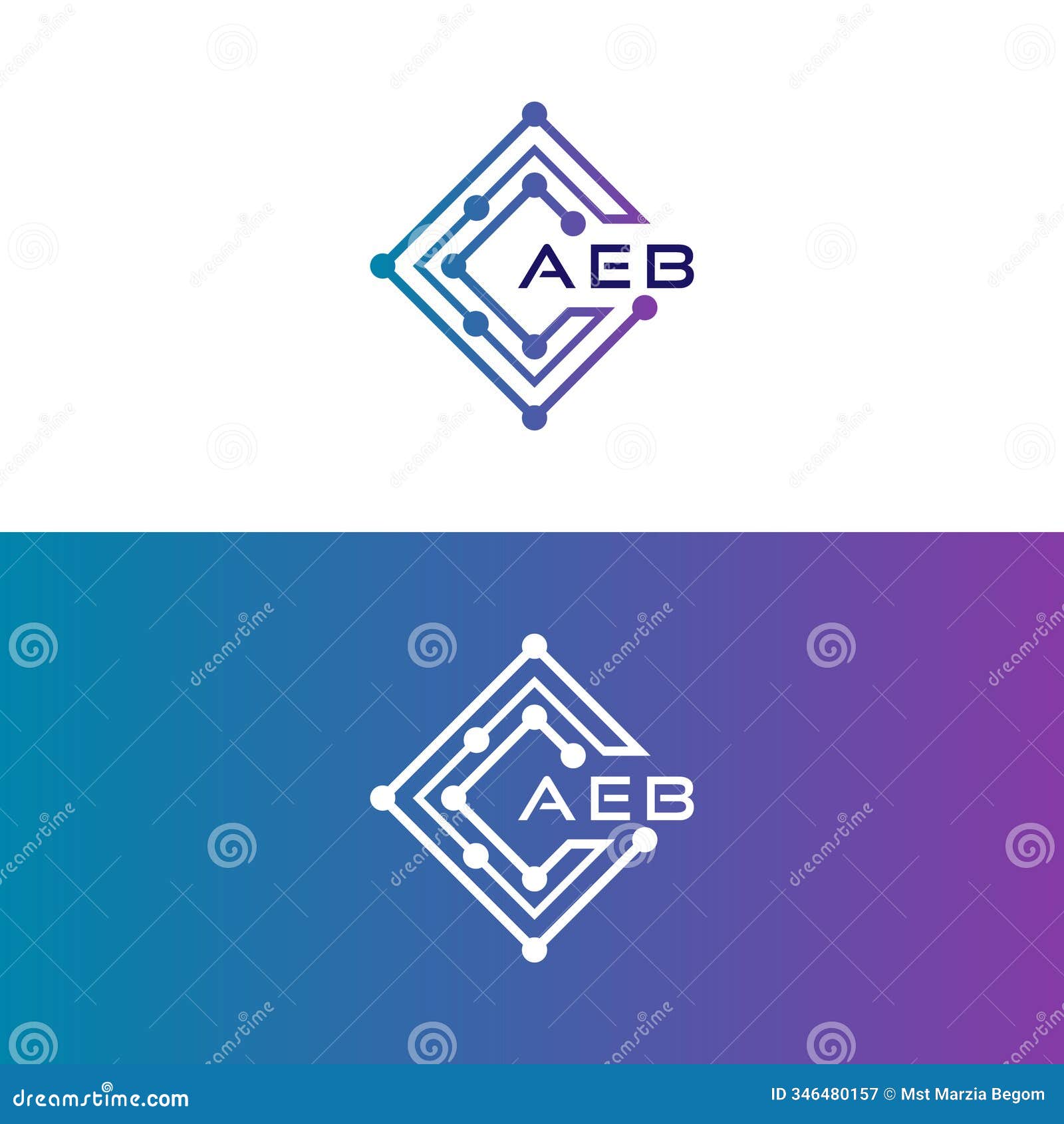 ABA Tech Initial Logo Design Icon For Technology, Digital, Tech ...