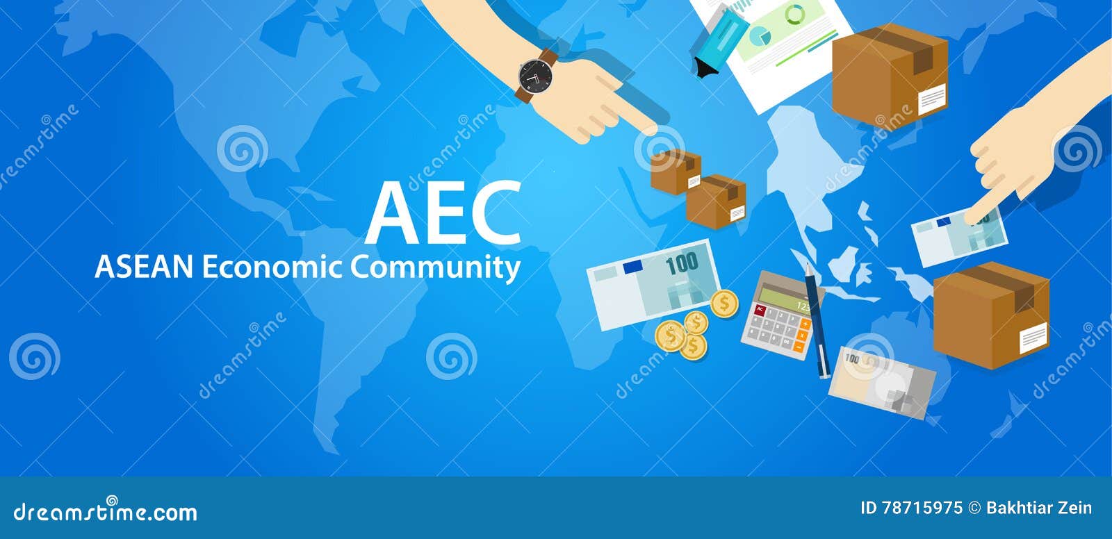 ASEAN Economic Community, AEC Business Forum, Present Template Header ...