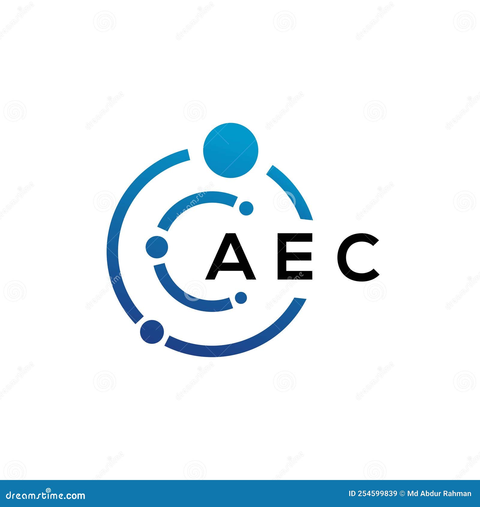 AEC Letter Logo Design on Black Background. AEC Creative Initials ...