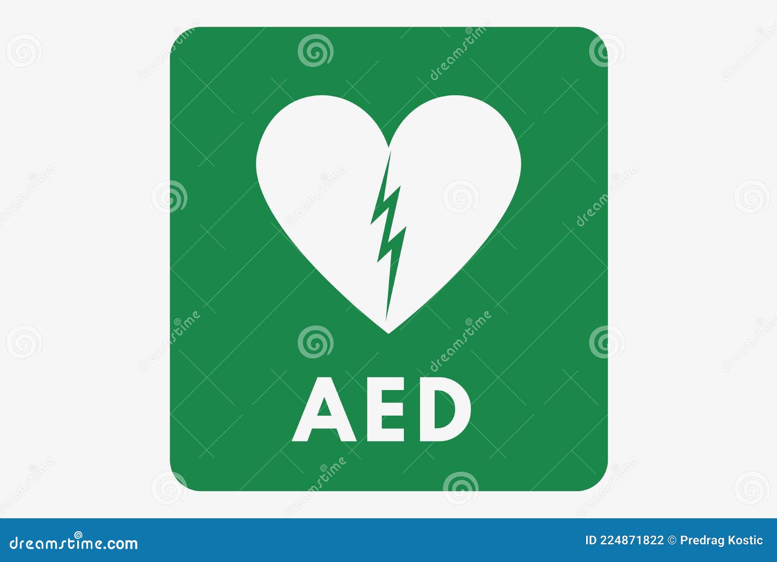 Aed icon. stock illustration. Illustration of logo, word - 224871822