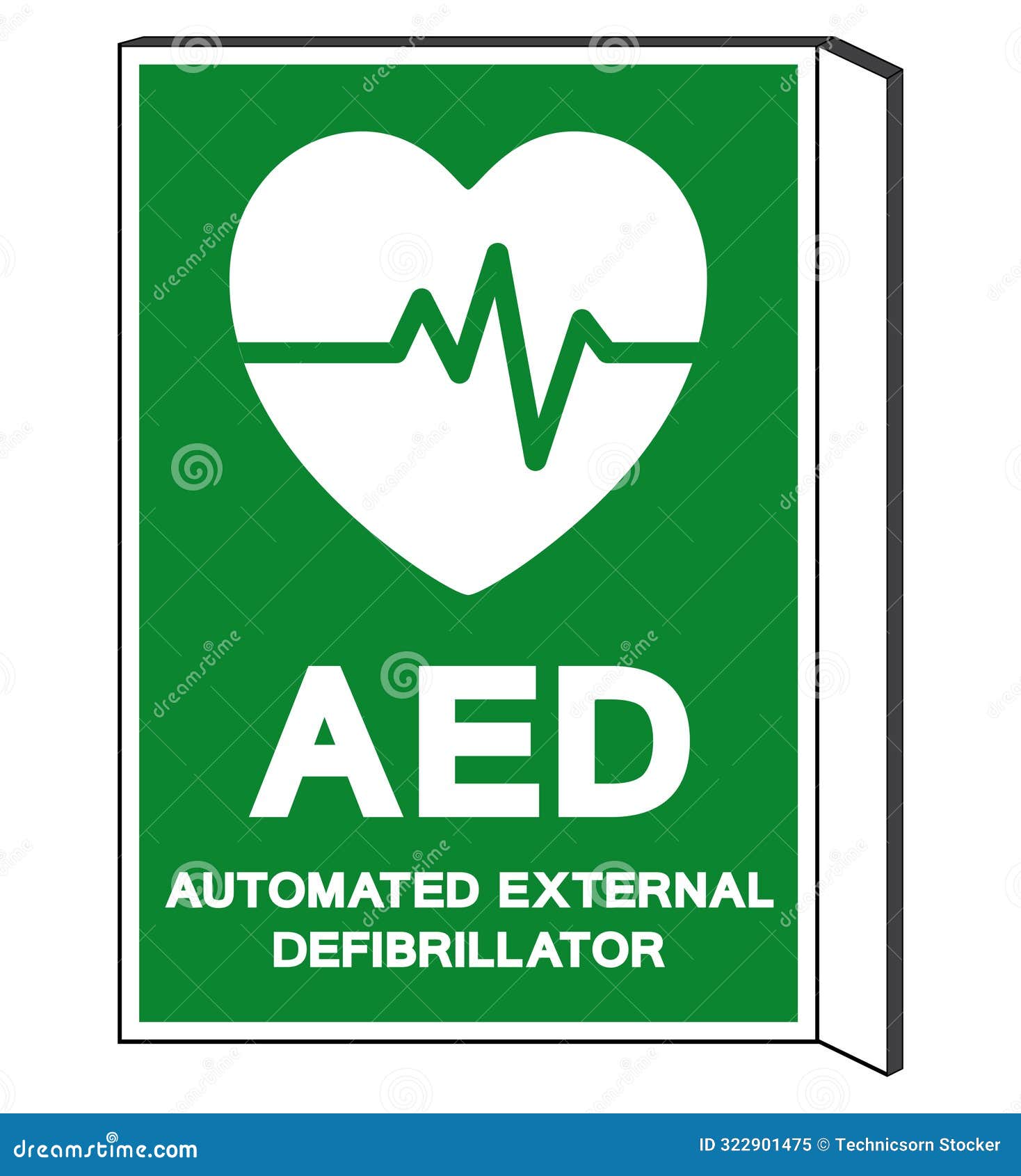 AED Automated External Defibrillator Symbol Sign, Vector Illustration ...