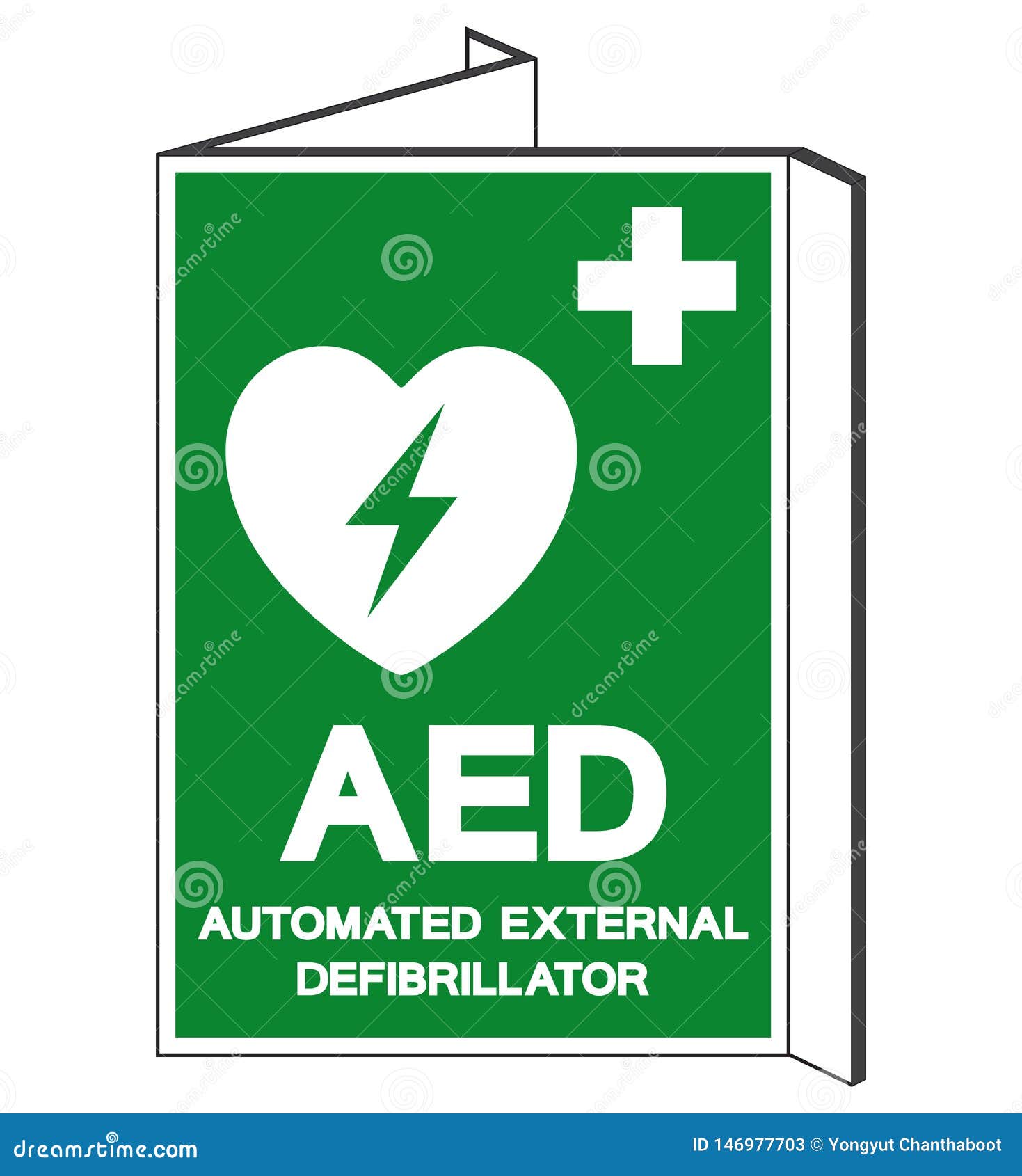 AED Automated External Defibrillator Symbol Sign, Vector Illustration ...