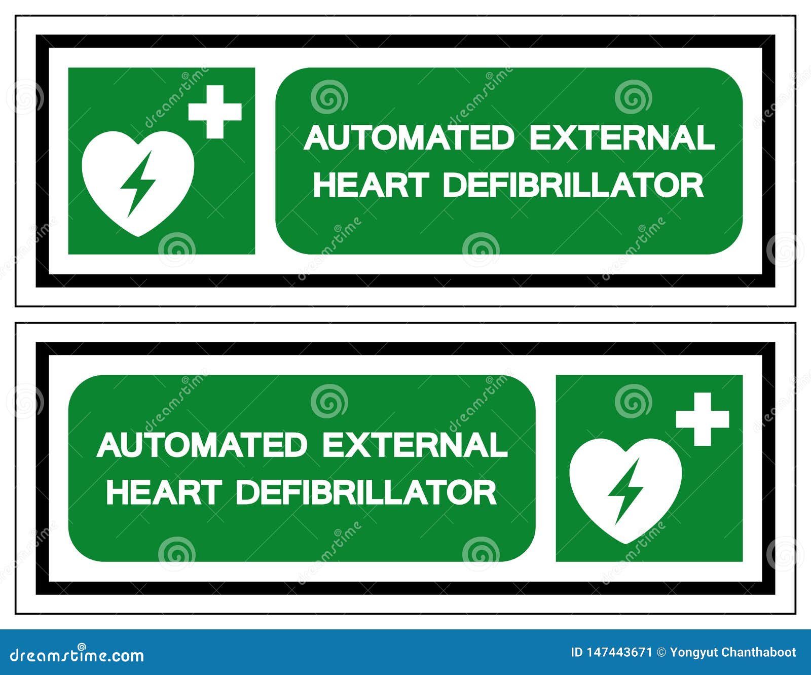 AED Automated External Defibrillator Symbol Sign, Vector Illustration ...