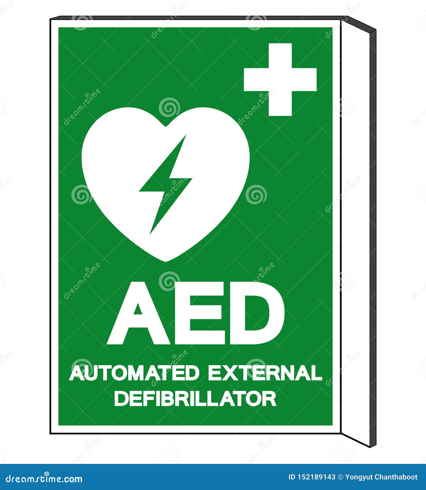 AED Automated External Defibrillator Symbol Sign, Vector Illustration ...