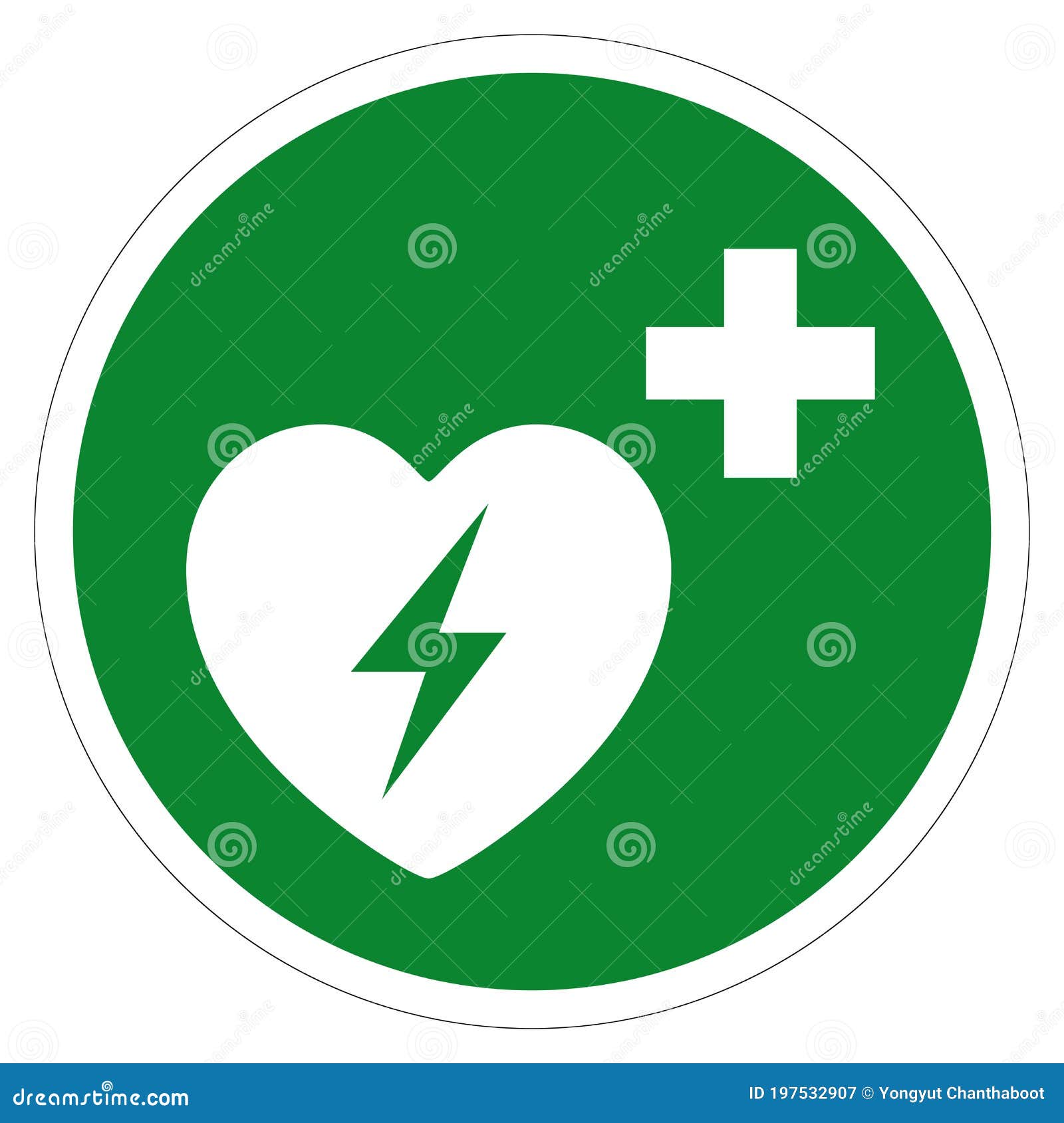 AED Automated External Defibrillator Symbol Sign, Vector Illustration ...