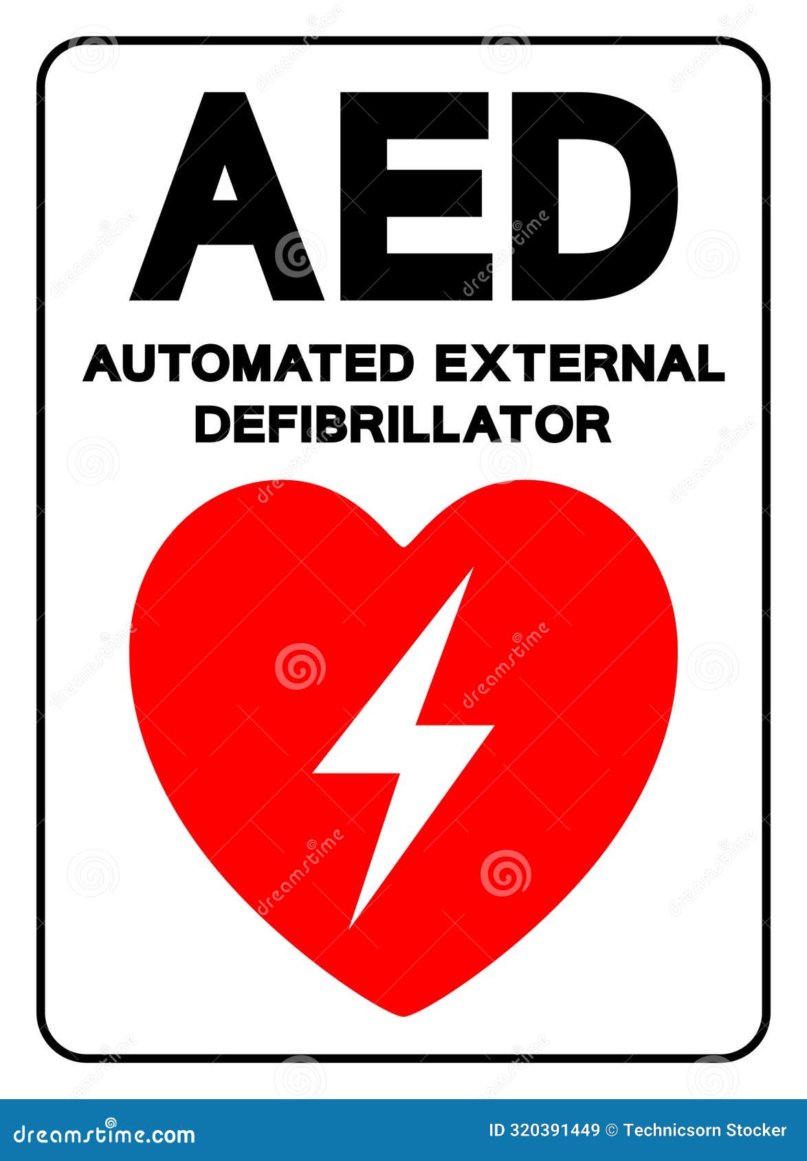 AED Automated External Defibrillator Symbol Sign, Vector Illustration ...
