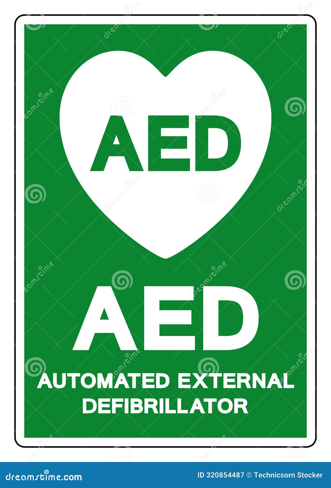 AED Automated External Defibrillator Symbol Sign, Vector Illustration ...