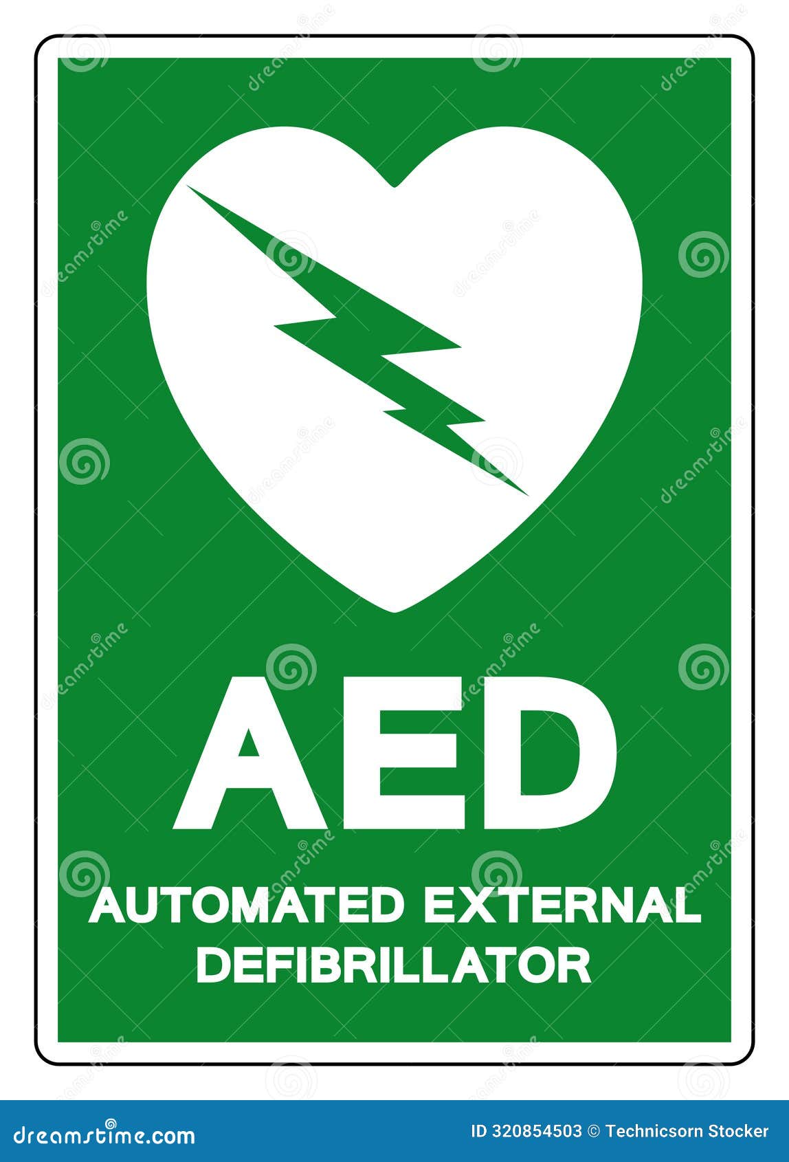 AED Automated External Defibrillator Symbol Sign, Vector Illustration ...