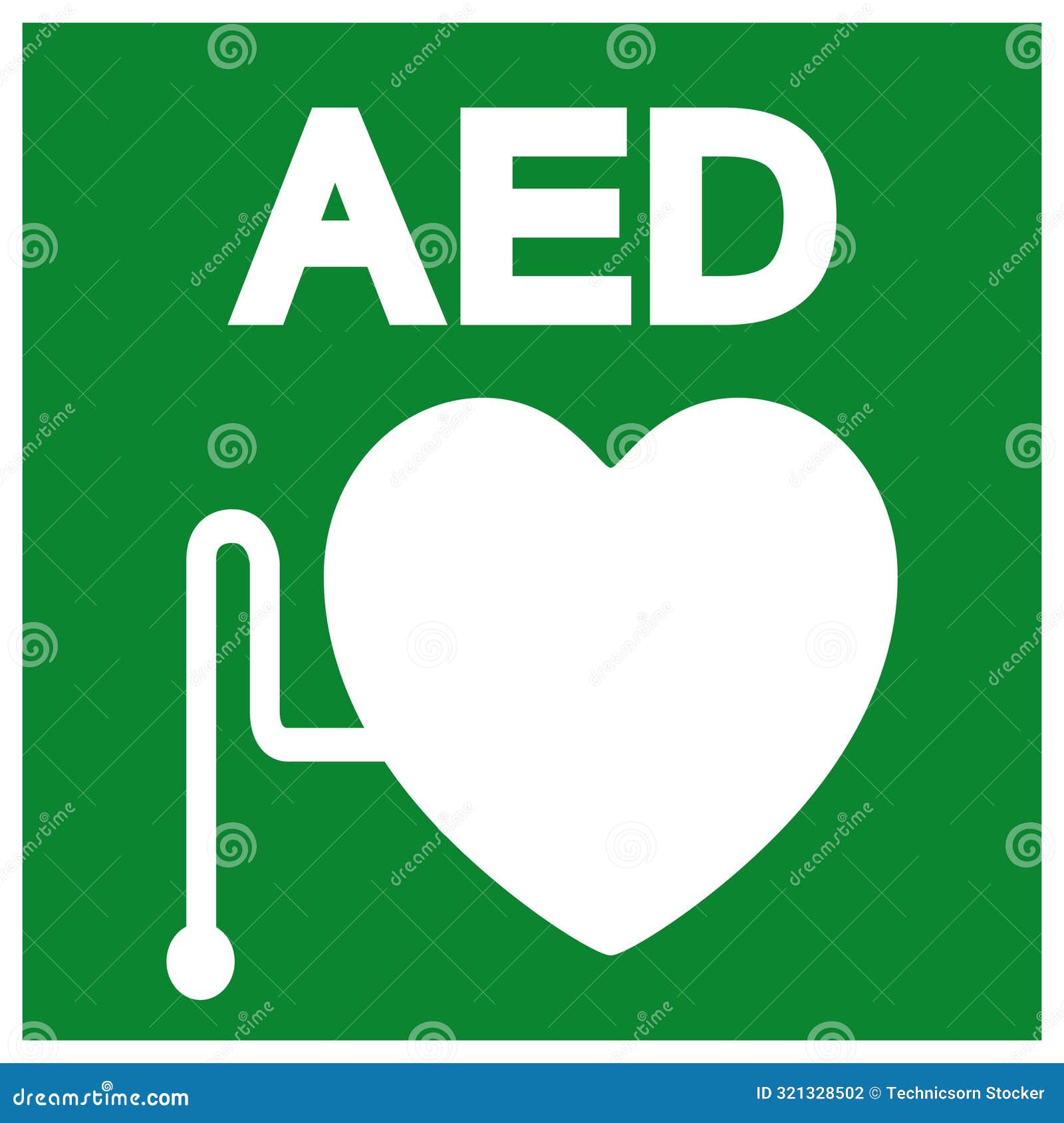 AED Automated External Defibrillator Symbol Sign, Vector Illustration ...