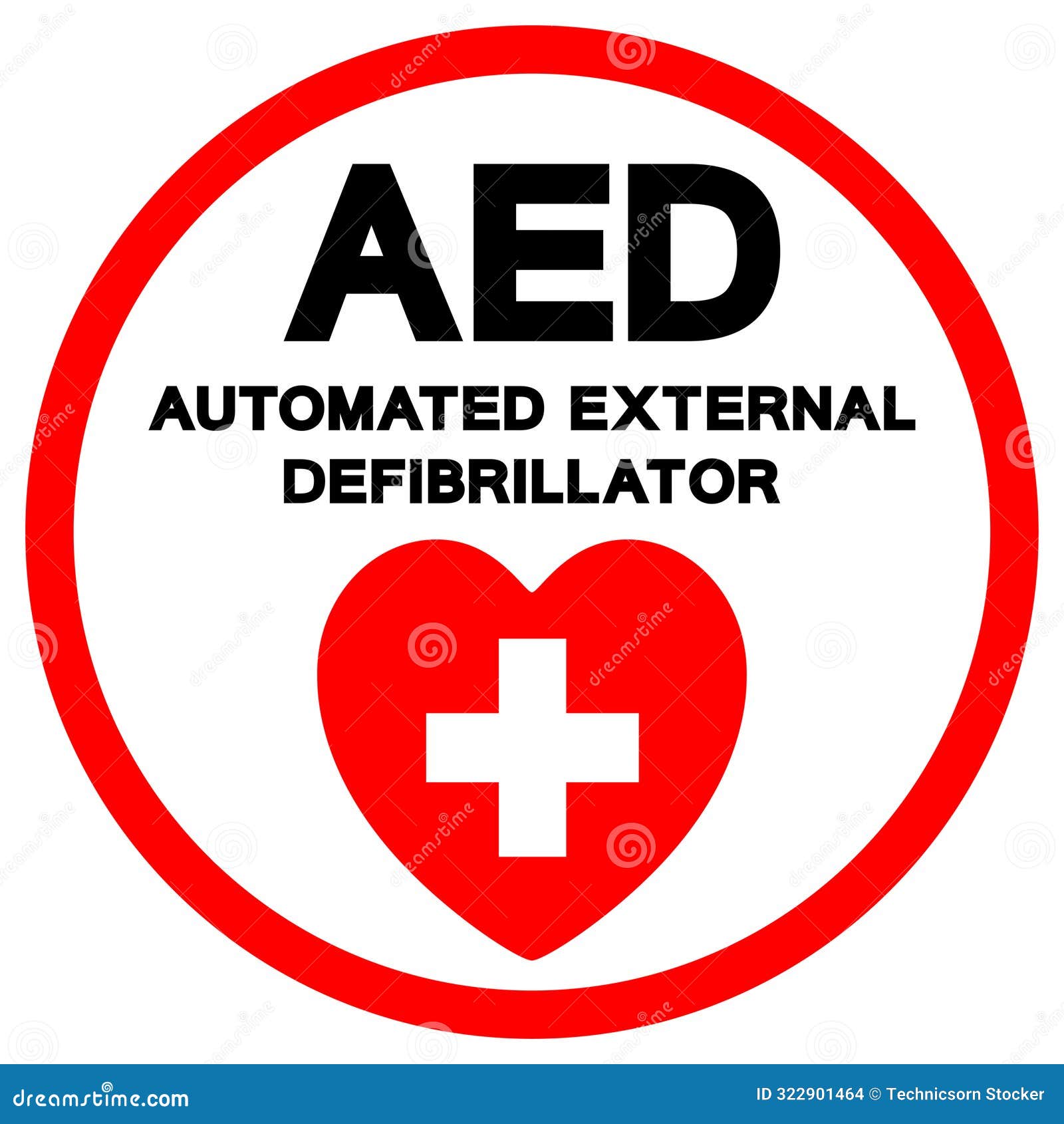 AED Automated External Defibrillator Symbol Sign, Vector Illustration ...