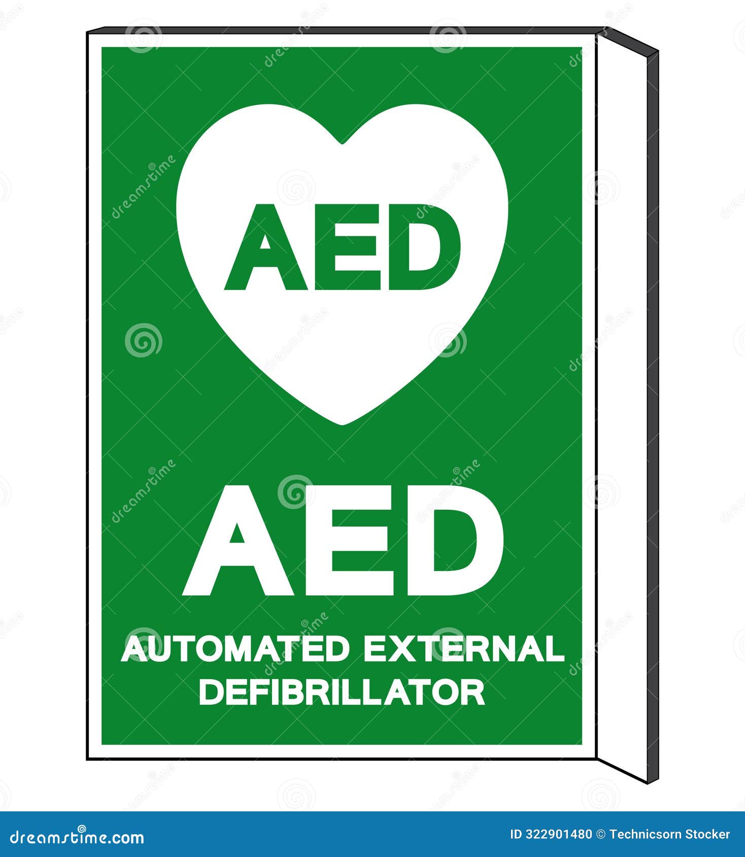 AED Automated External Defibrillator Symbol Sign, Vector Illustration ...
