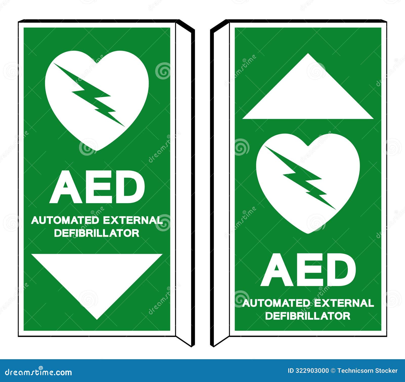 AED Automated External Defibrillator Symbol Sign, Vector Illustration ...