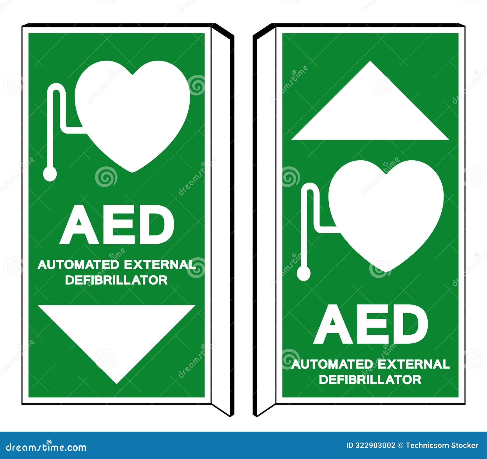 AED Automated External Defibrillator Symbol Sign, Vector Illustration ...