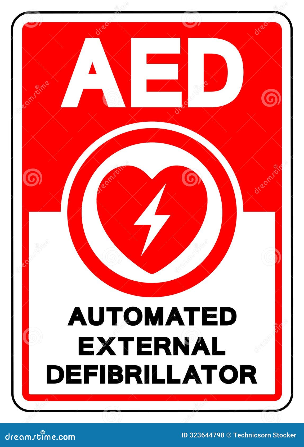 AED Automated External Defibrillator Symbol Sign, Vector Illustration ...