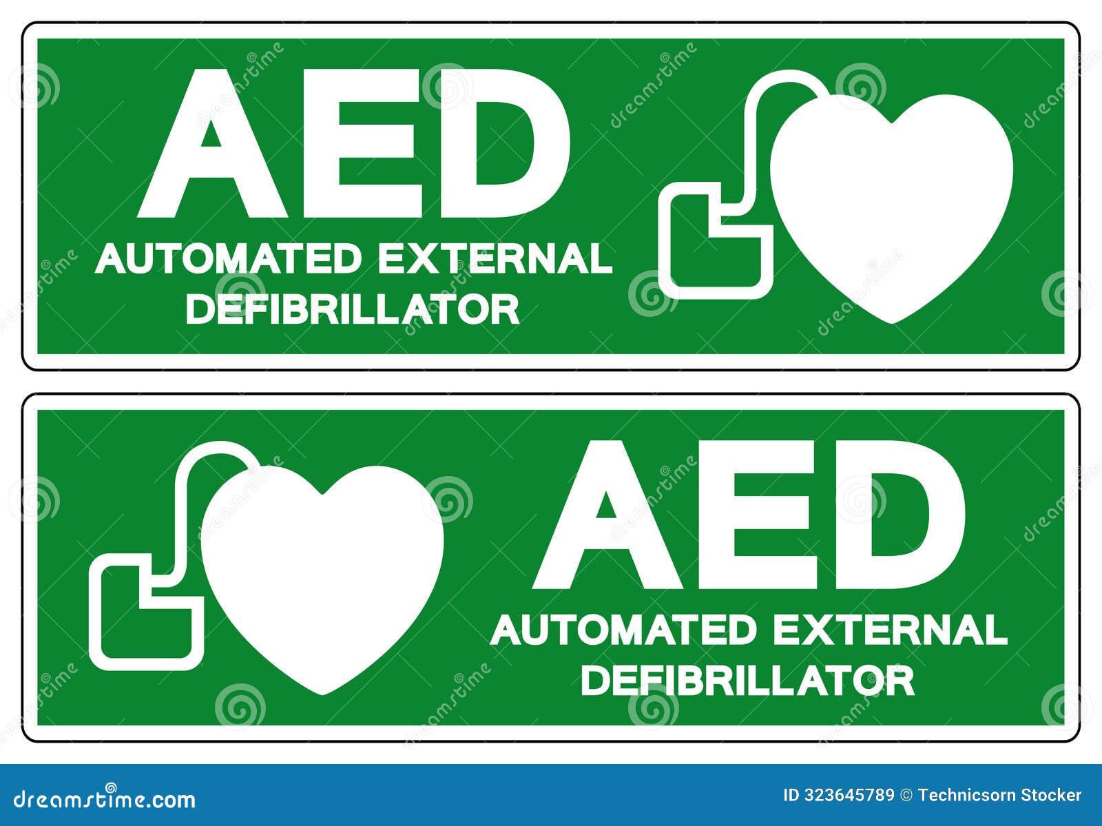 AED Automated External Defibrillator Symbol Sign, Vector Illustration ...