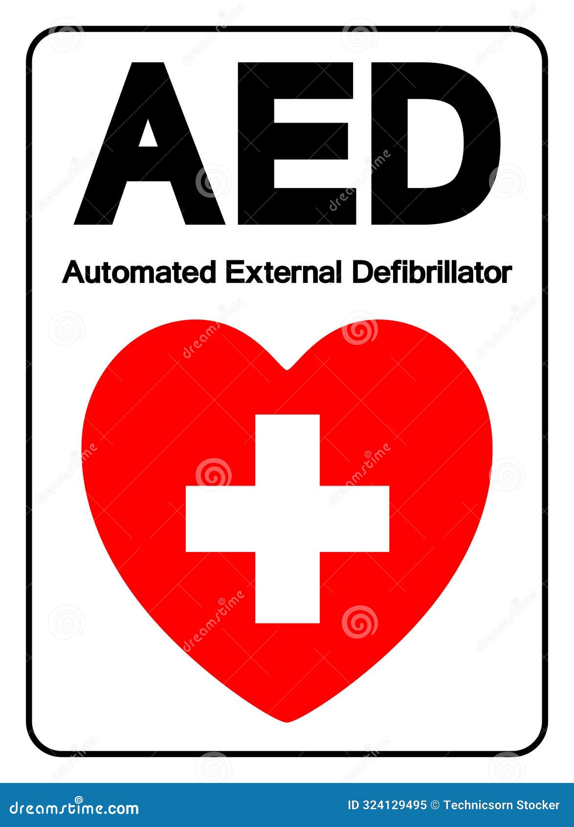 AED Automated External Defibrillator Symbol Sign, Vector Illustration ...
