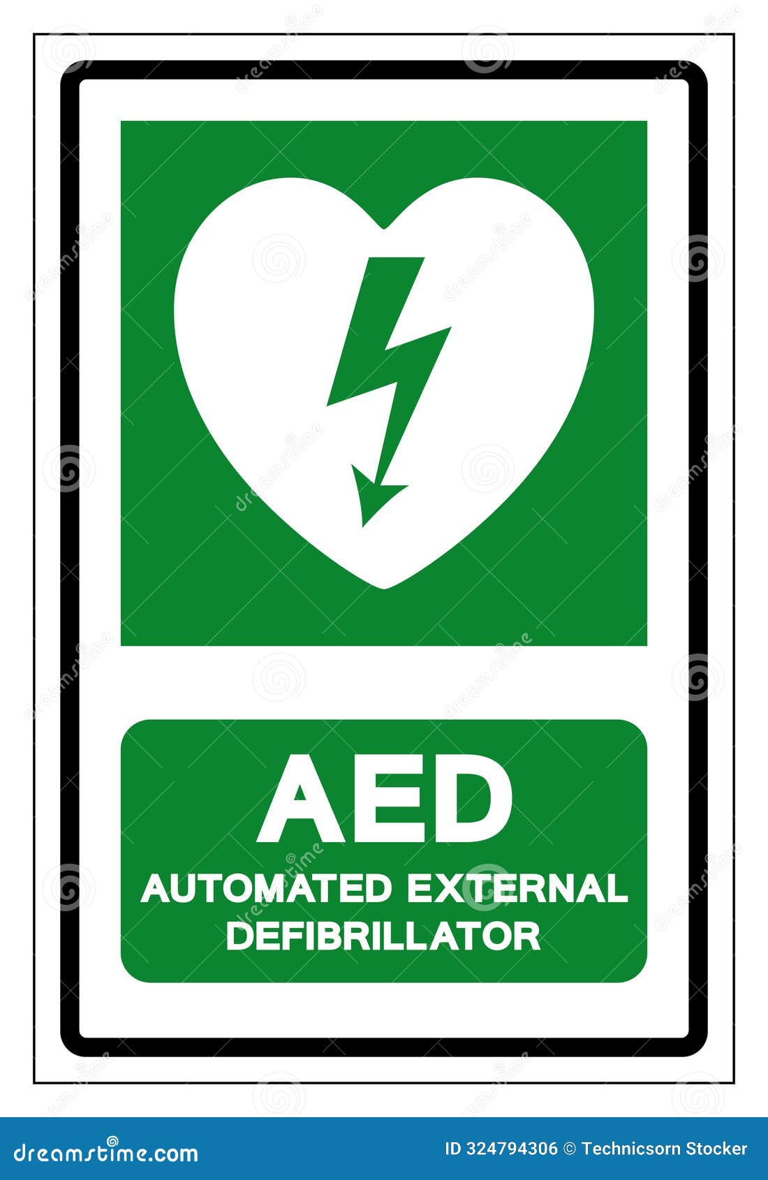AED Automated External Defibrillator Symbol Sign, Vector Illustration ...
