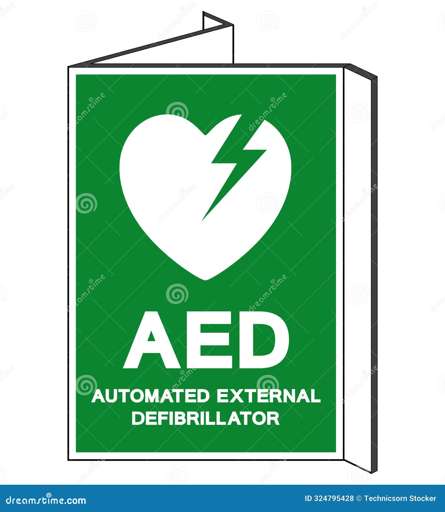 AED Automated External Defibrillator Symbol Sign, Vector Illustration ...