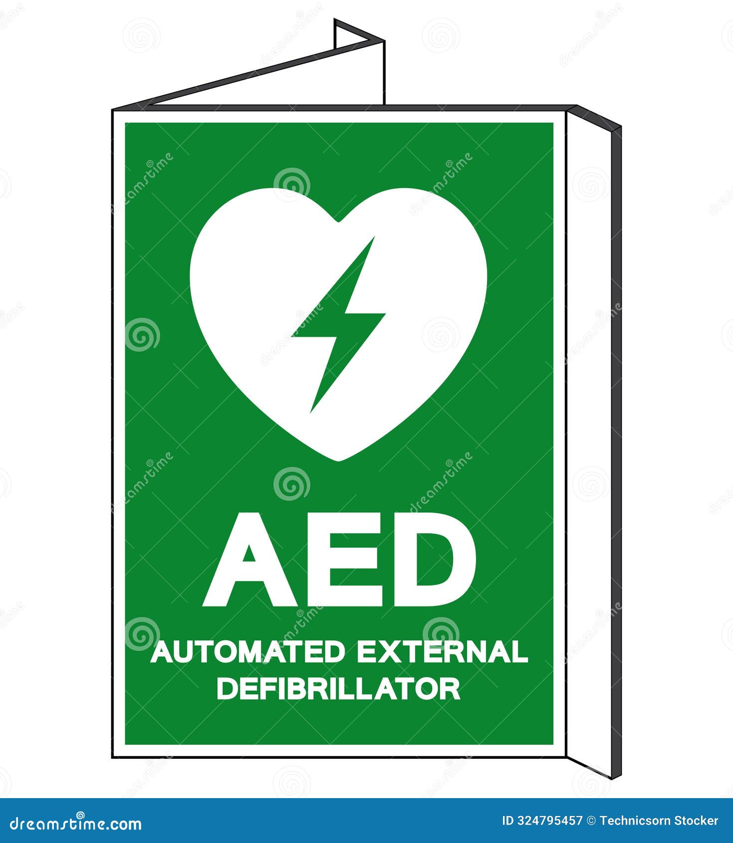 AED Automated External Defibrillator Symbol Sign, Vector Illustration ...