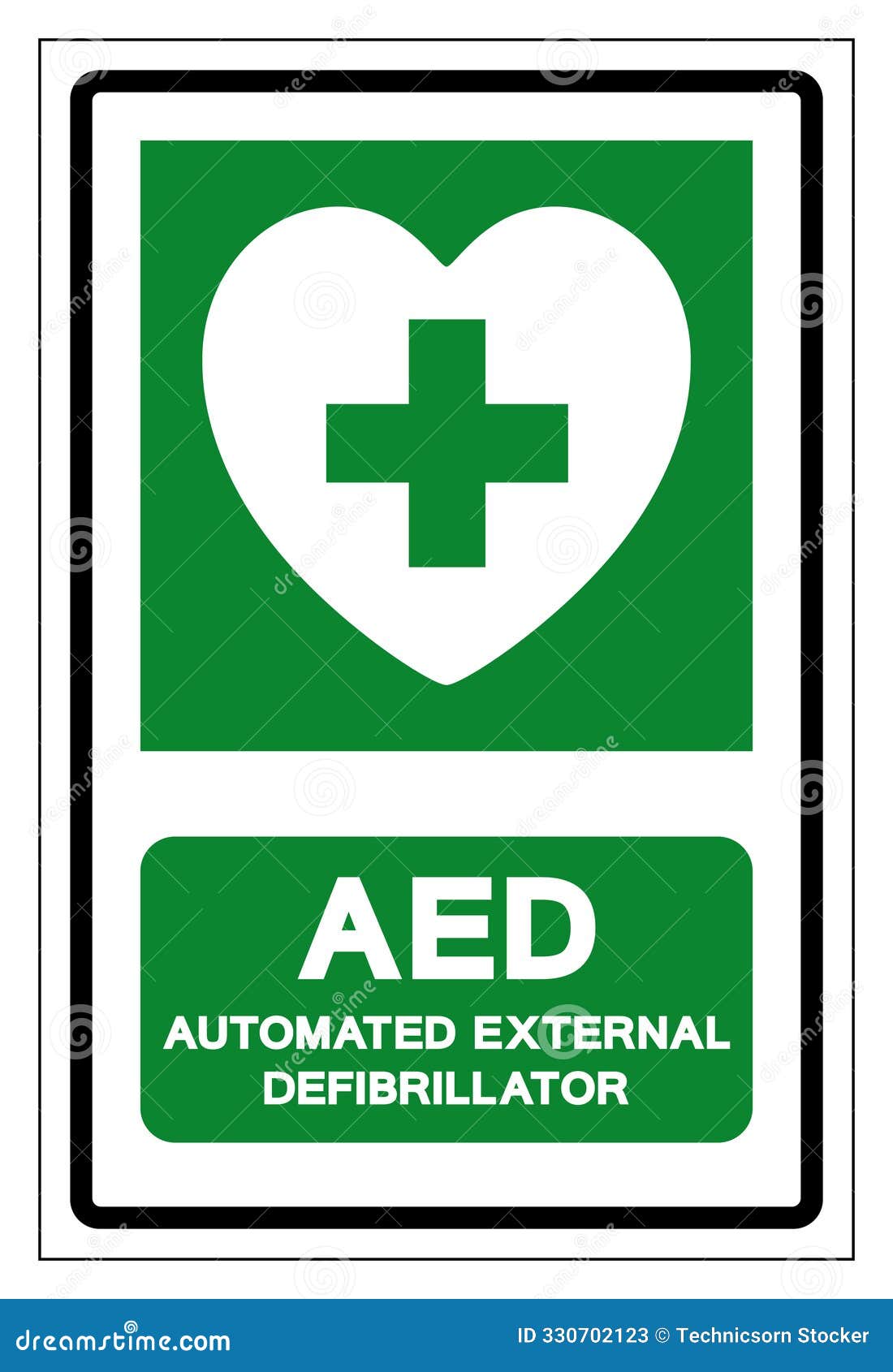 AED Automated External Defibrillator Symbol Sign, Vector Illustration ...