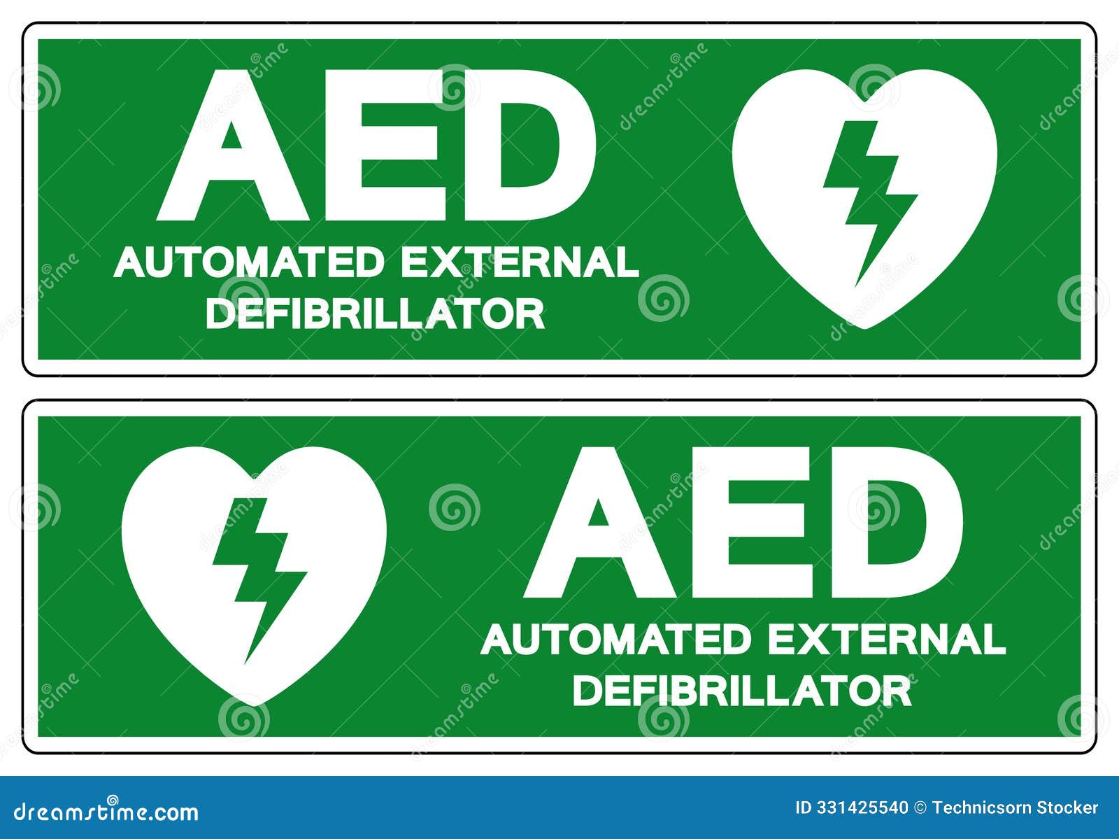 AED Automated External Defibrillator Symbol Sign, Vector Illustration ...