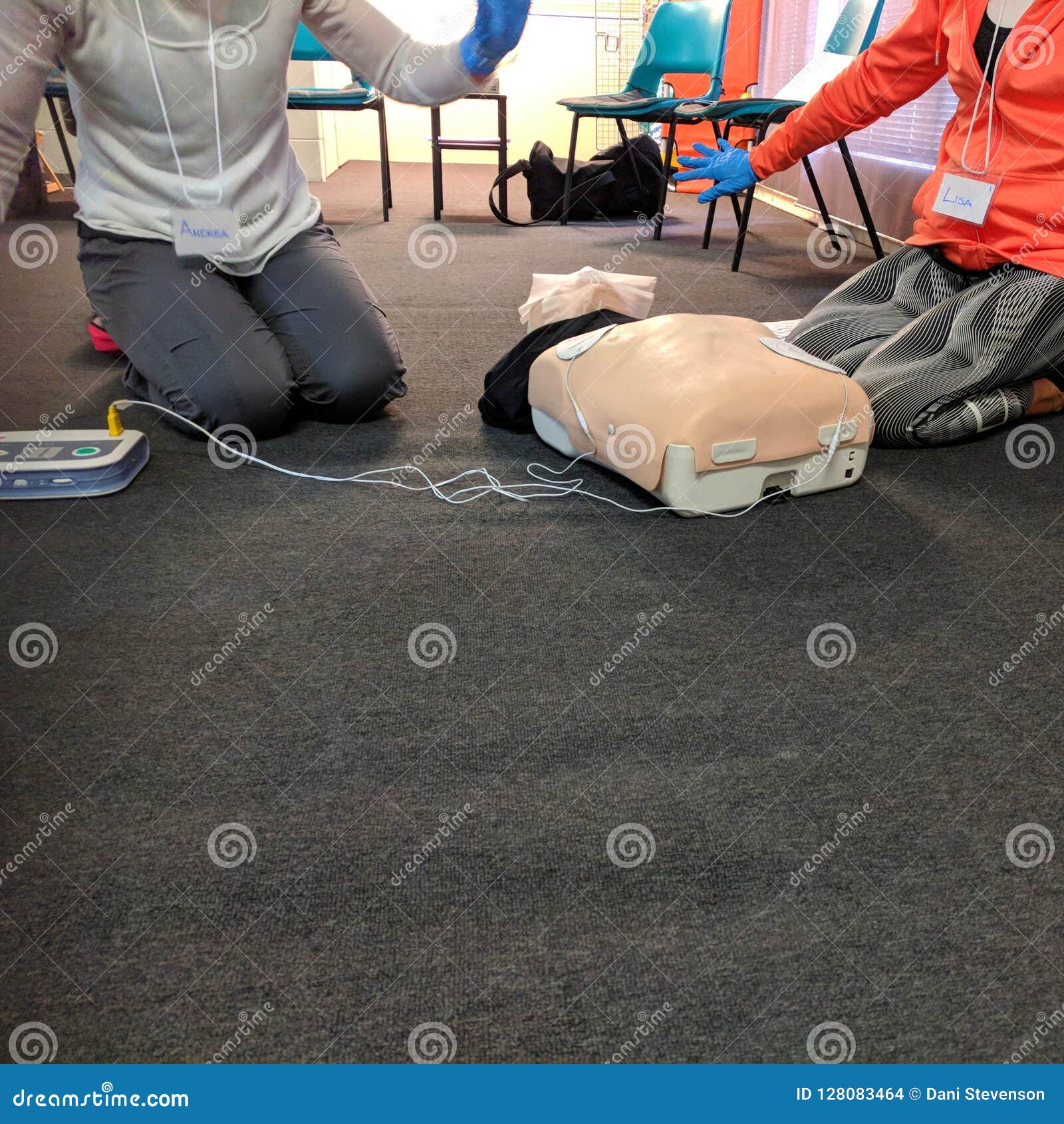AED CPR Training editorial stock image. Image of external - 128083464