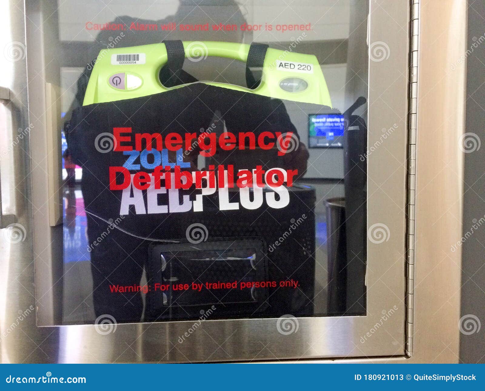 AED Defibrillator Sign and Unit Editorial Stock Photo - Image of ...